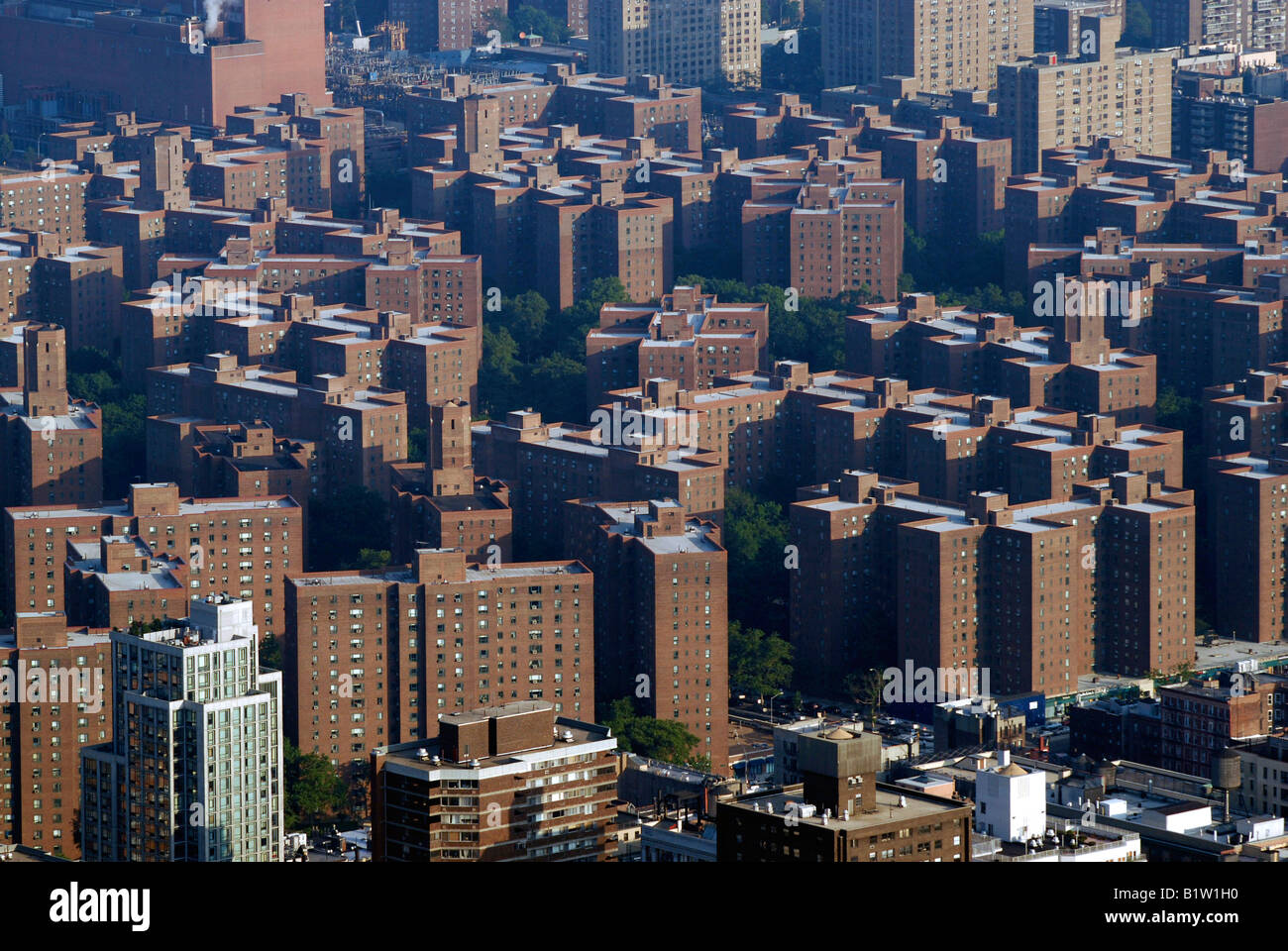 Residential housing blocks New York City USA Stock Photo - Alamy