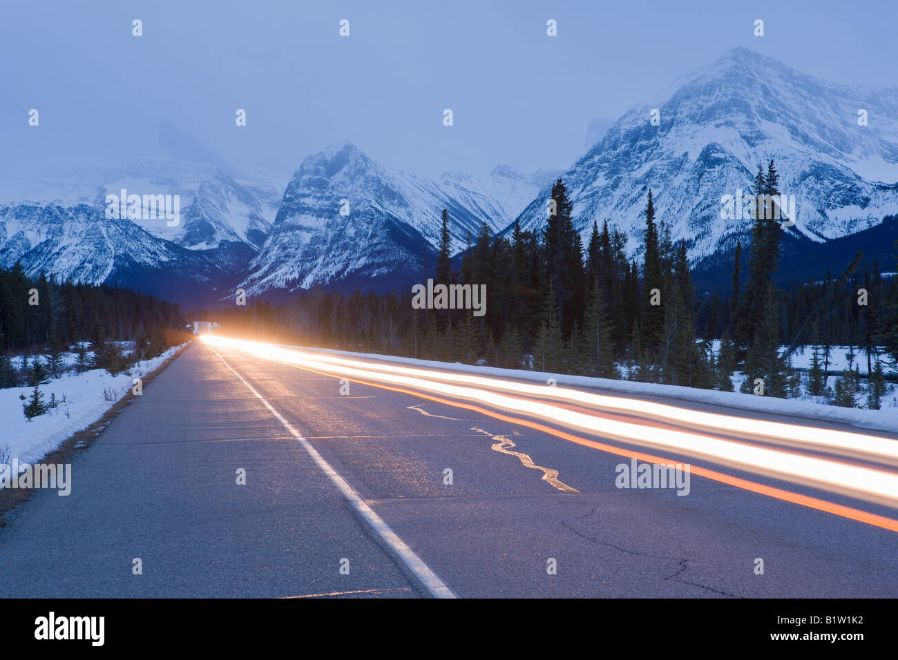 Canada Alberta Banff National Park ice fields parkway Stock Photo - Alamy