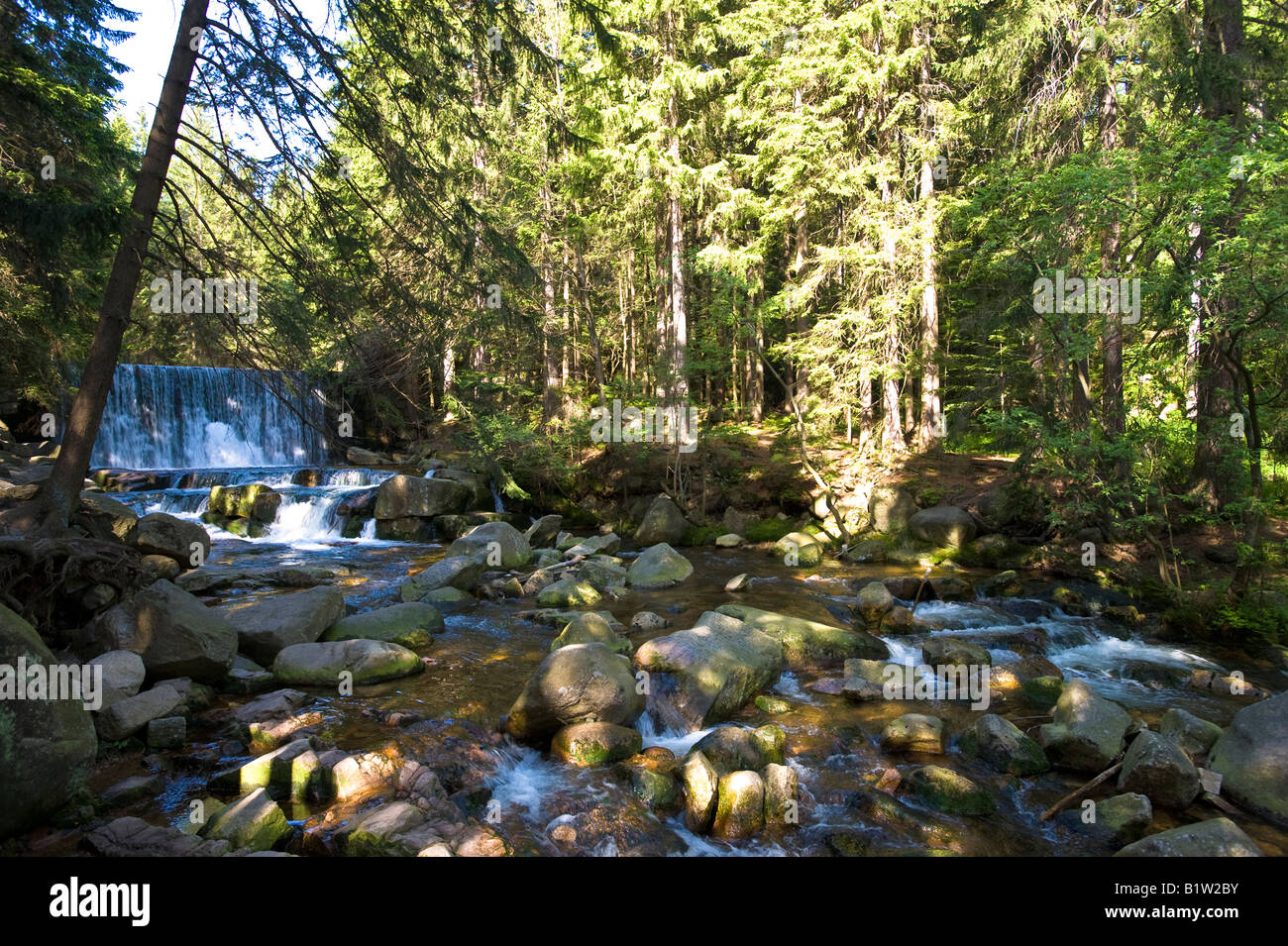 River stream near Karpacz in Karkonosze Mountains Poland Stock Photo ...