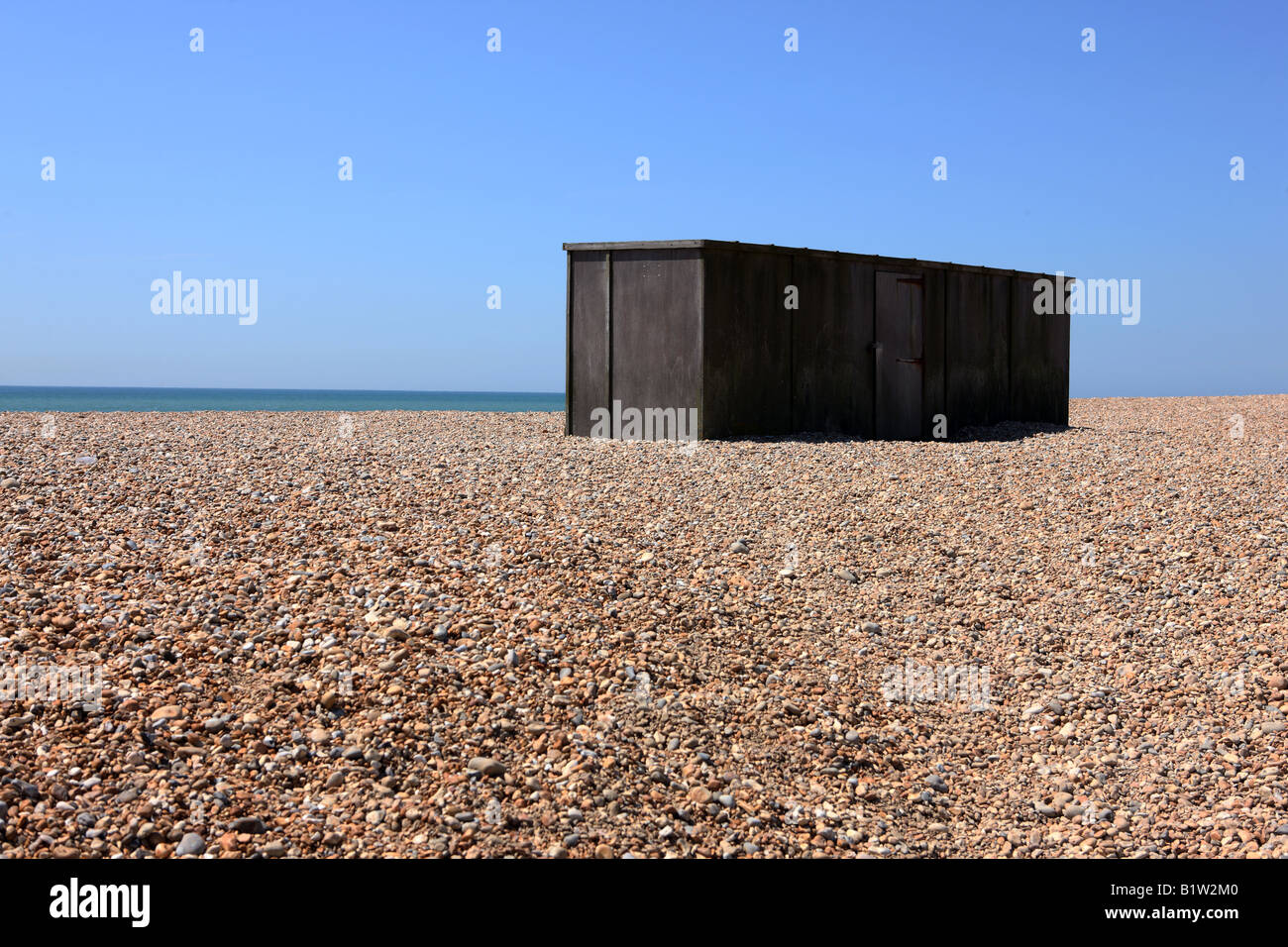 Bird watchers hide, on West coast of England beach Stock Photo - Alamy