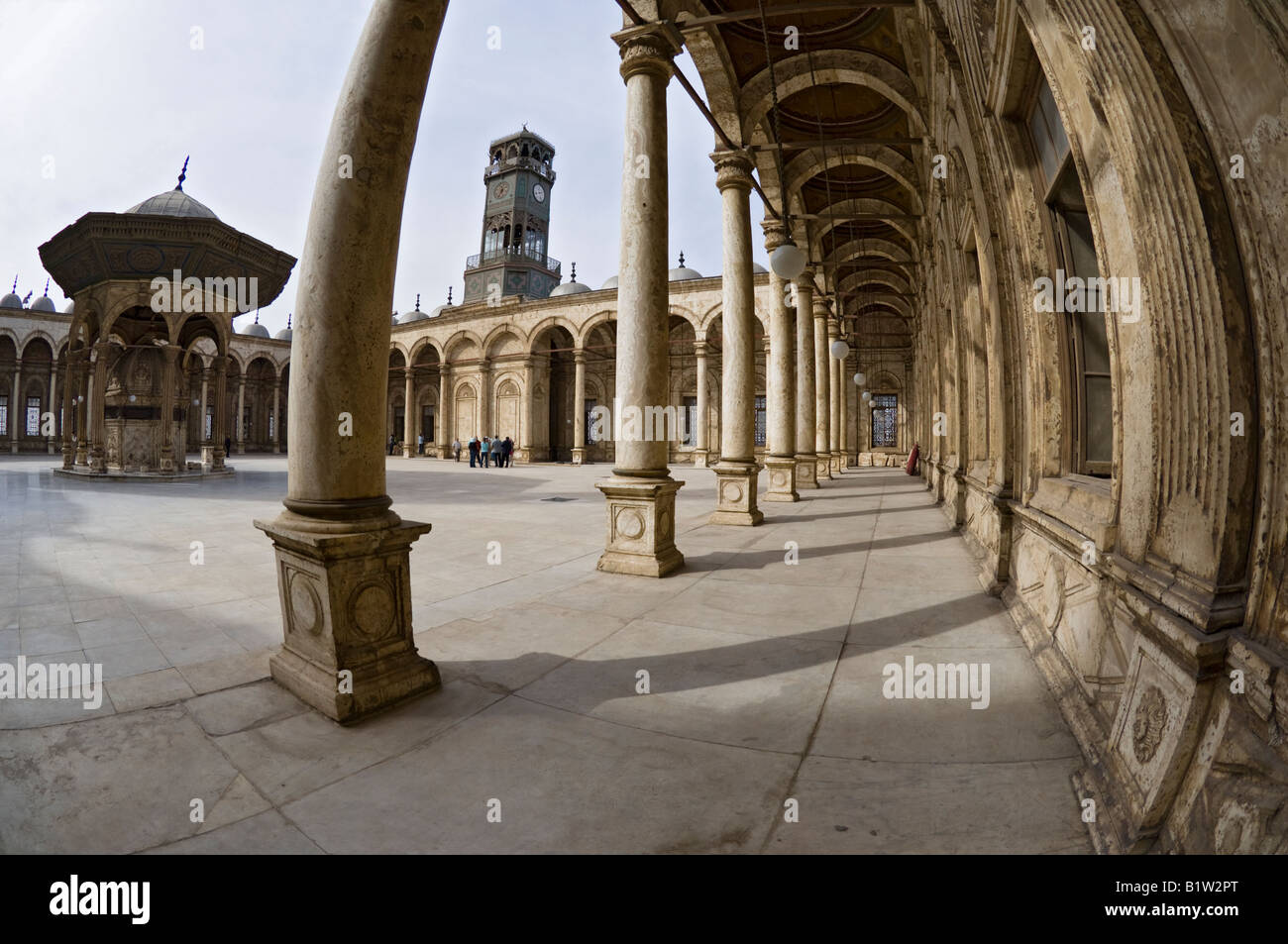 The Alabaster covered courtyard in The Mosque of Muhammad Ali Pasha ...