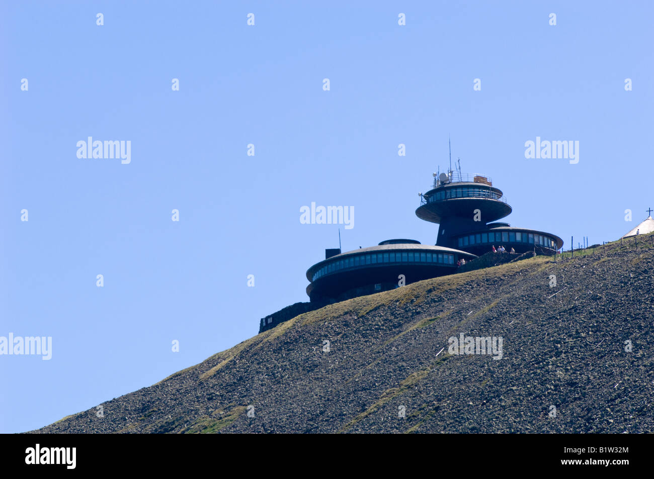 Observatory on Mount Sniezka Karkonosze Mountains Poland Stock Photo ...