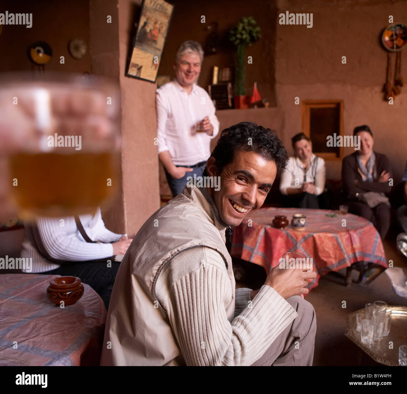 Tourist at Berber home, Marrakech, Morocco Stock Photo - Alamy