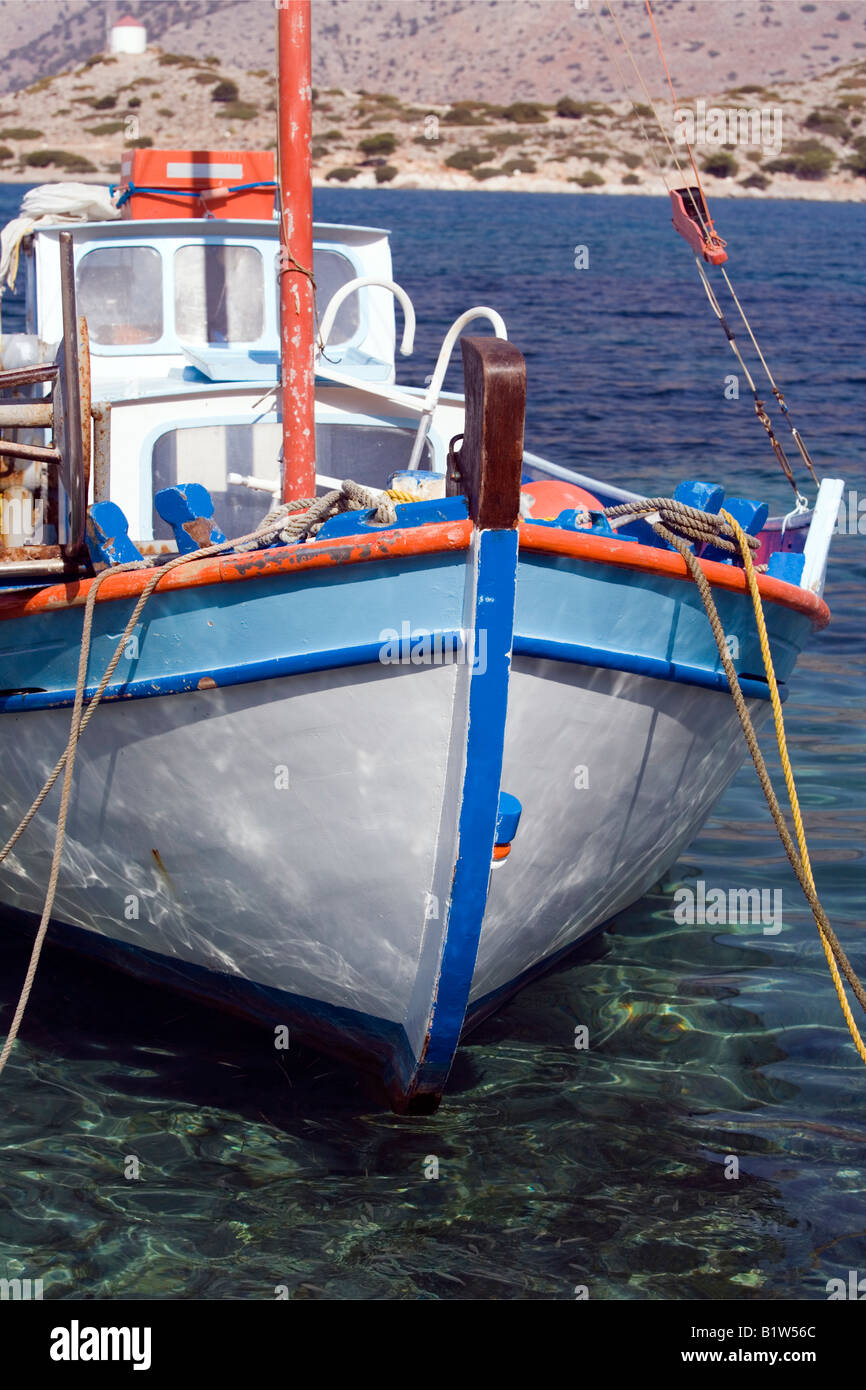 Fishing Boat Symi Rhodes Greece Stock Photo - Alamy