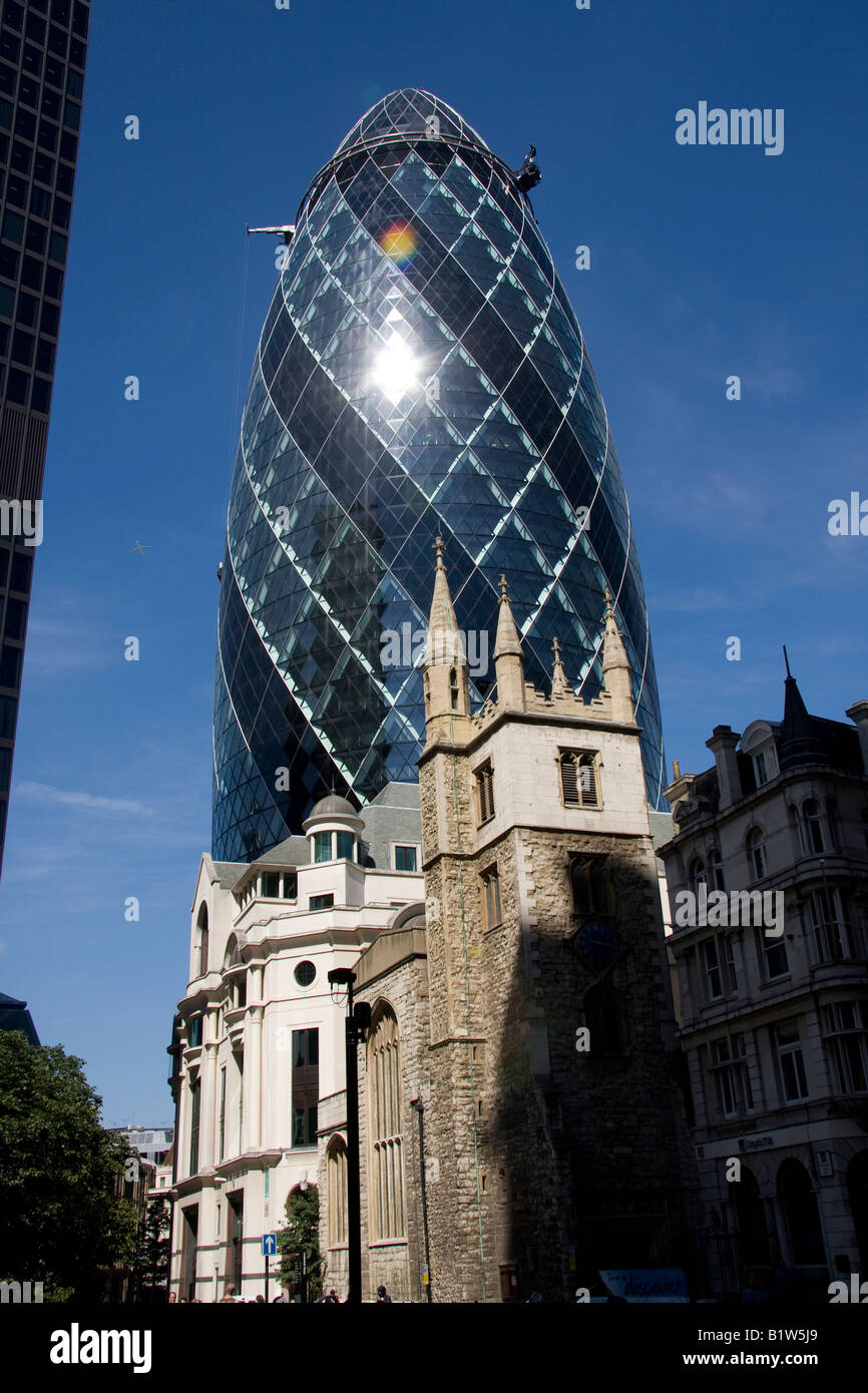 gherkin in the city of London Stock Photo - Alamy