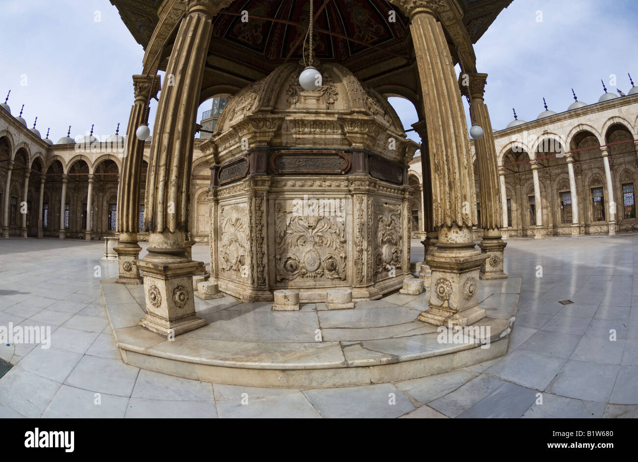 The Alabaster covered courtyard in The Mosque of Muhammad Ali Pasha ...