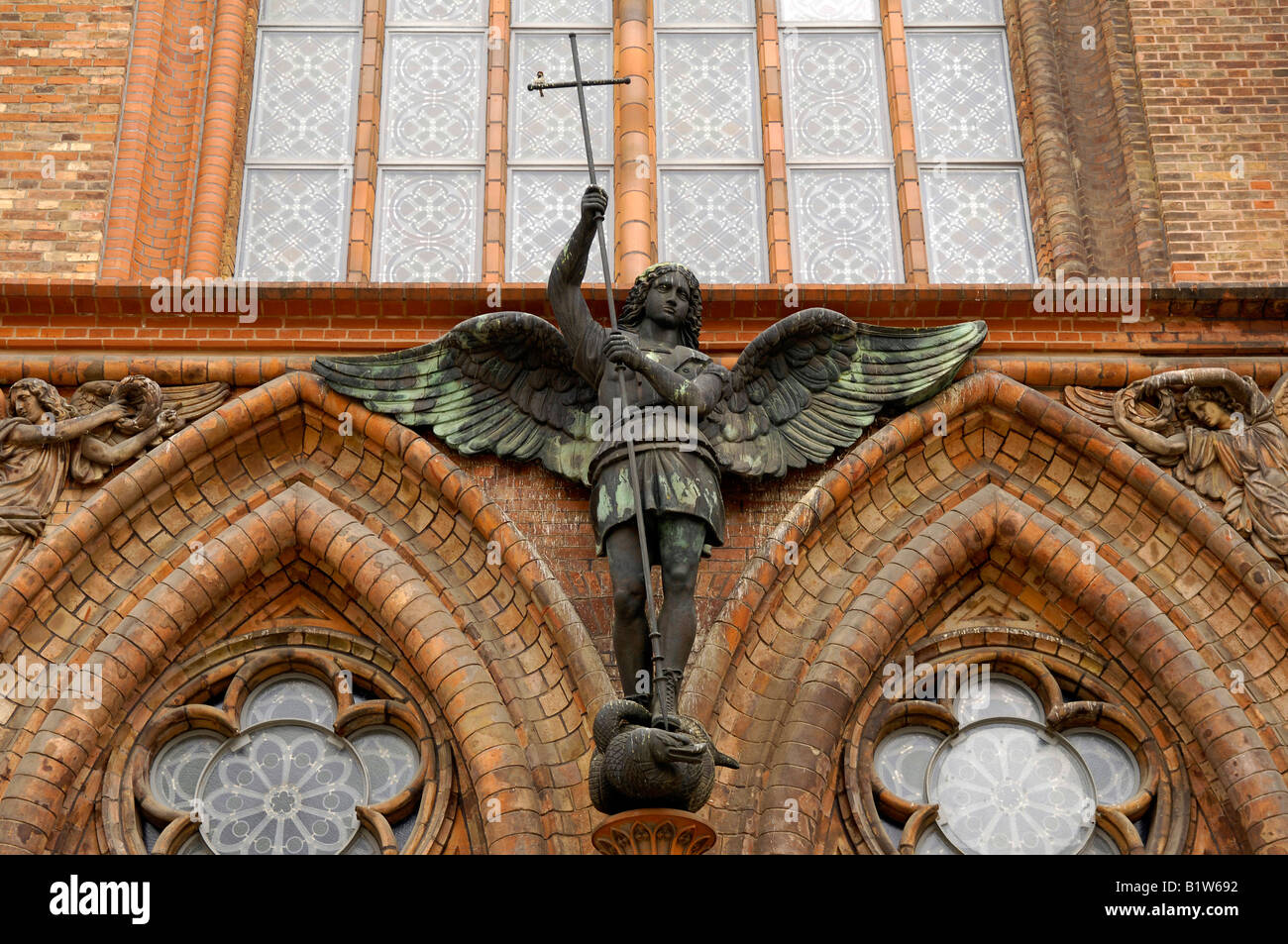 angel sculpture church berlin germany Stock Photo - Alamy