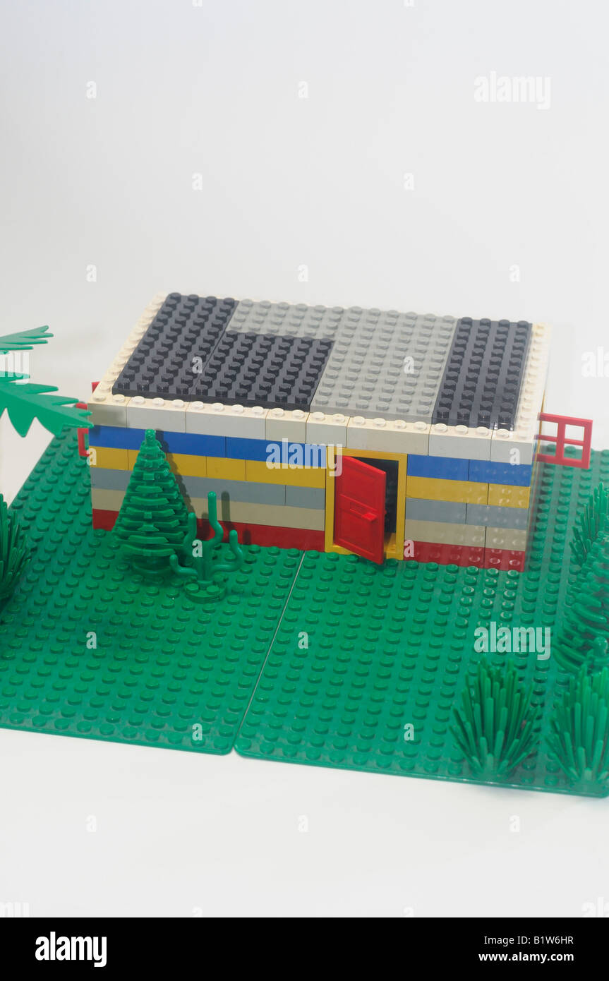 Lego House construction on white background Stock Photo - Alamy