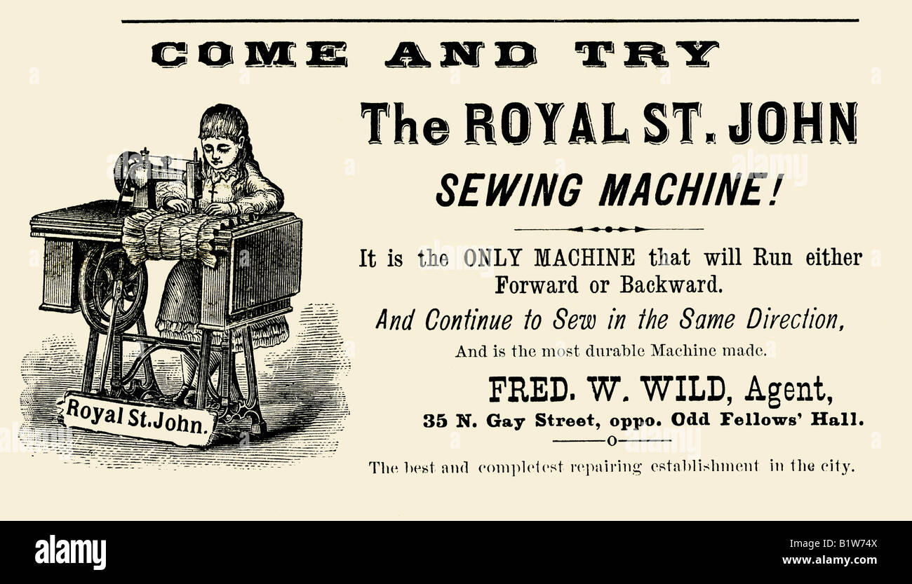 The Royal St. John Sewing Machine Stock Photo - Alamy