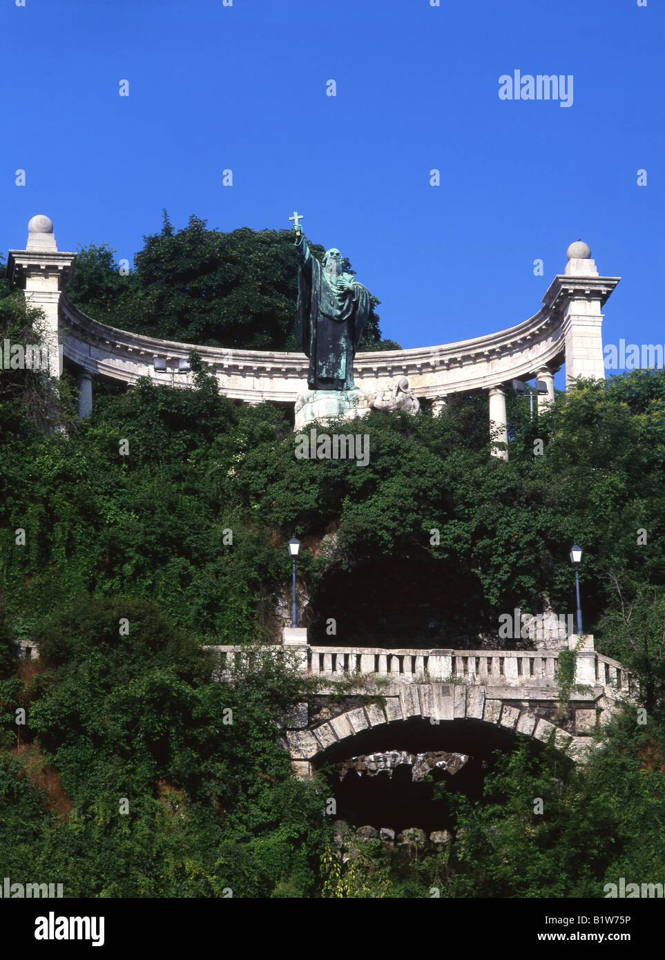 St Gellert Statue Monument Gellert Hill Gellert hegy Buda Budapest ...