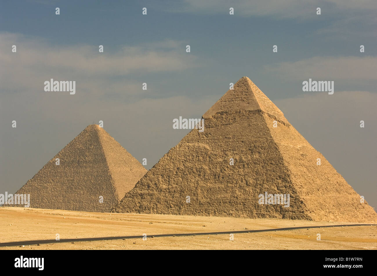 Great Pyramid of Khufu and Pyramid of Khafre Stock Photo - Alamy