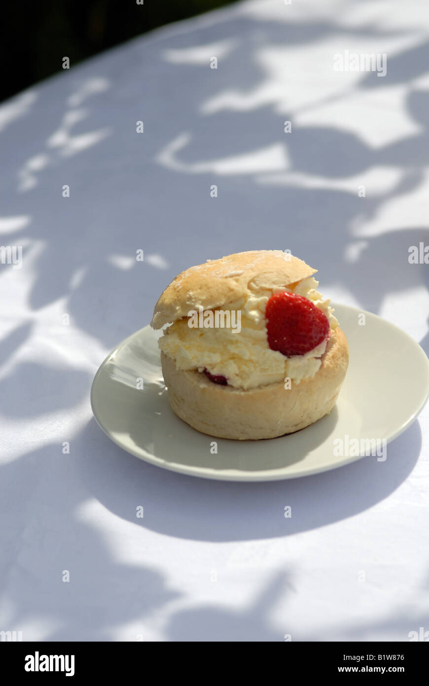 strawberry cream bun Stock Photo - Alamy