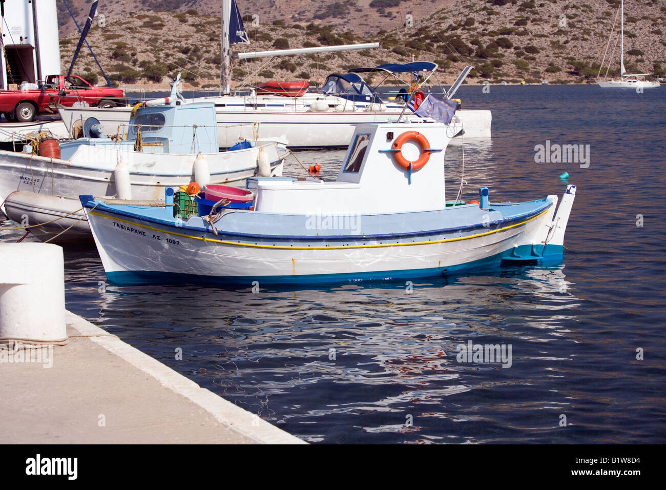 Fishing Boat Symi Rhodes Greece Stock Photo - Alamy