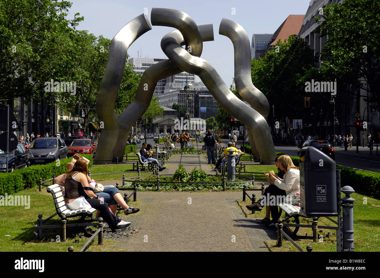 tauentzienstrasse sculpture metal berlin germany german travel tourism ...