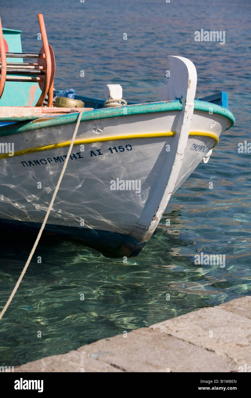 Fishing Boat Symi Rhodes Greece Stock Photo - Alamy