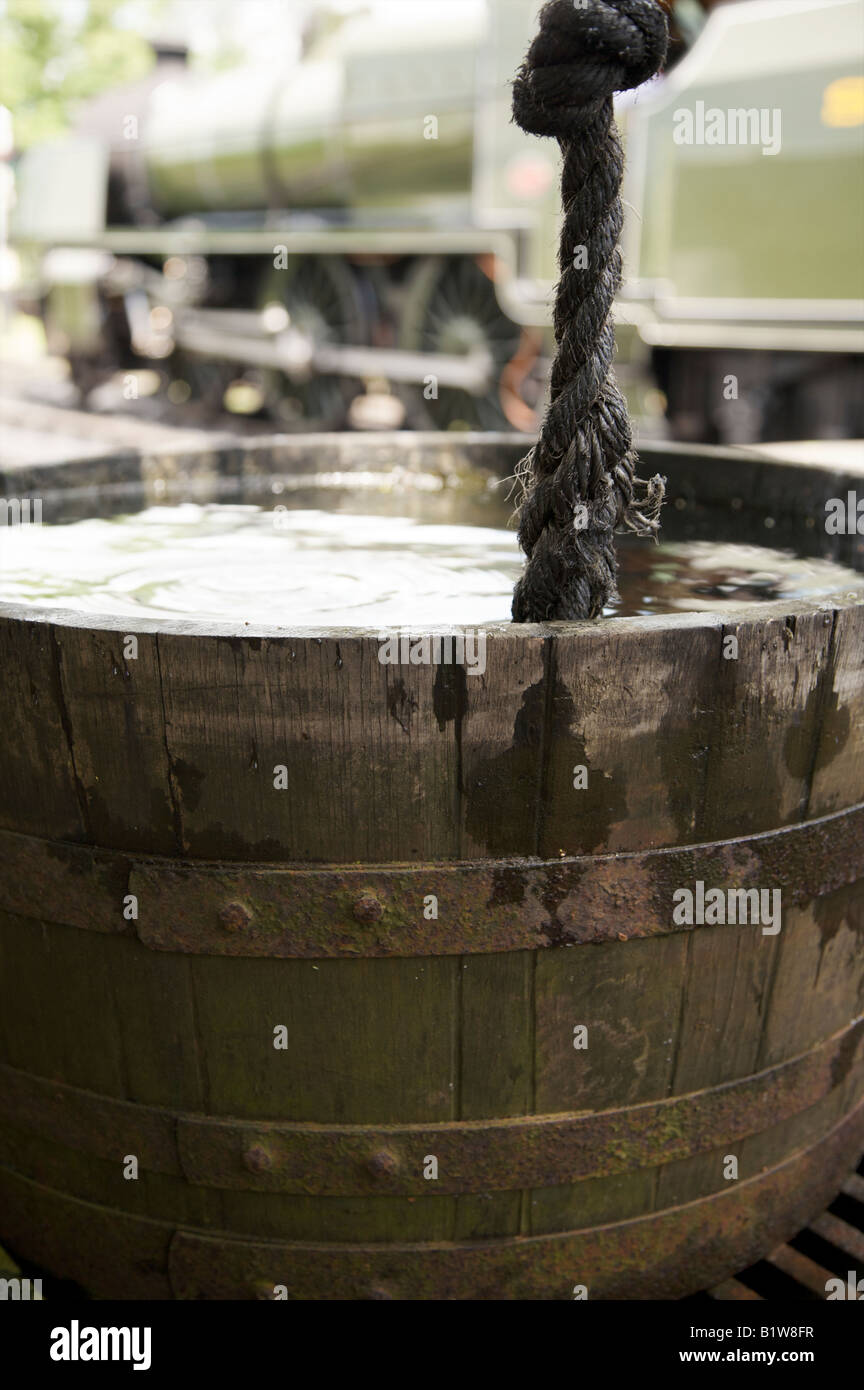 WATER BUCKET AND CONTROLROPE TO A STEAM ENGINE WATER REFUELLING POINT ...