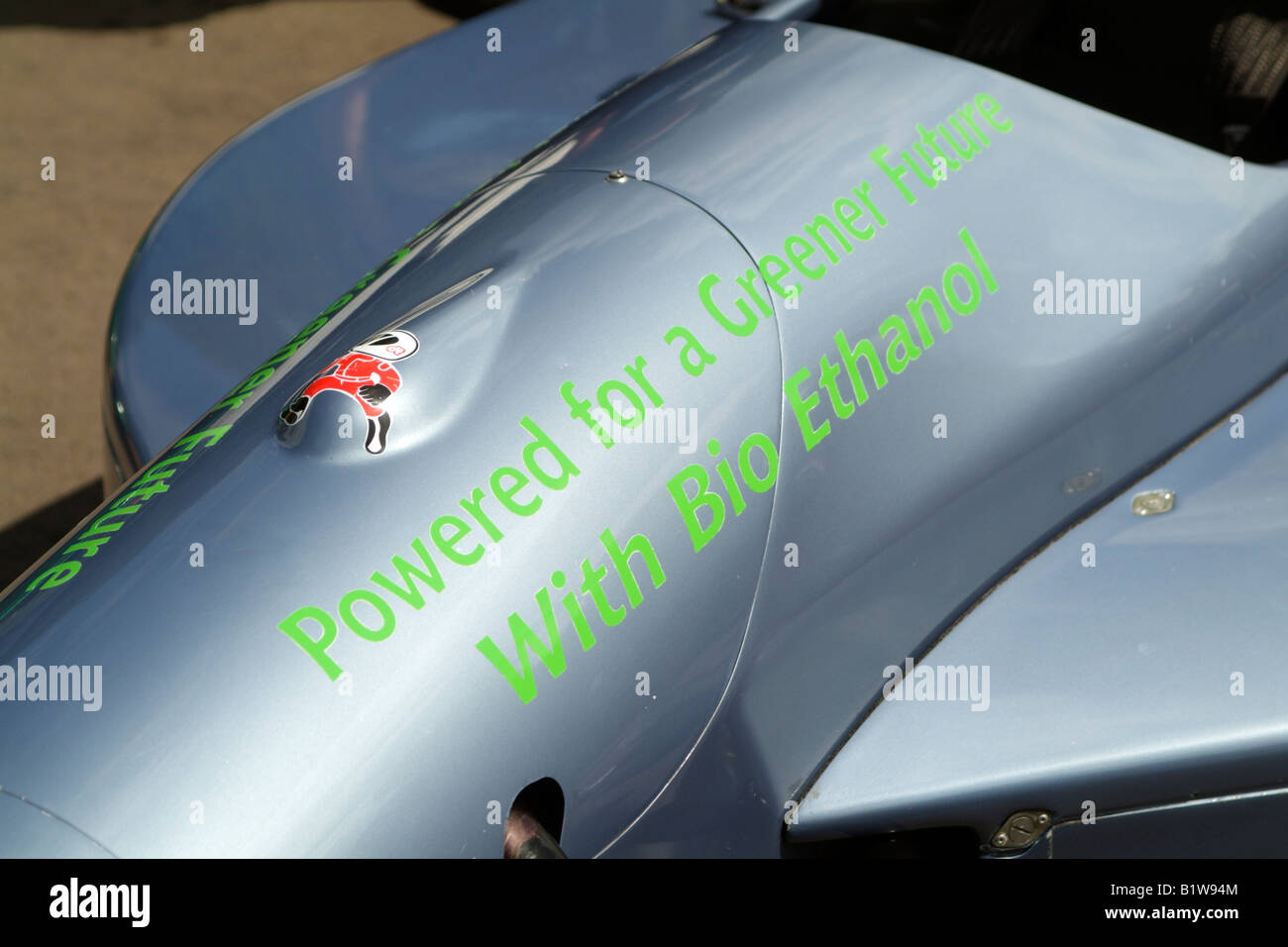 Motor racing car powered by bio ethanol Stock Photo - Alamy