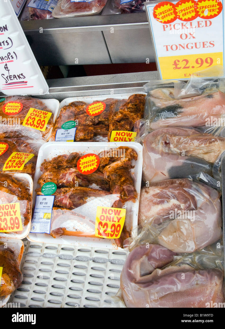 Meat Display in the Scottish Meat Market Window, Cleveleys Lancashire ...