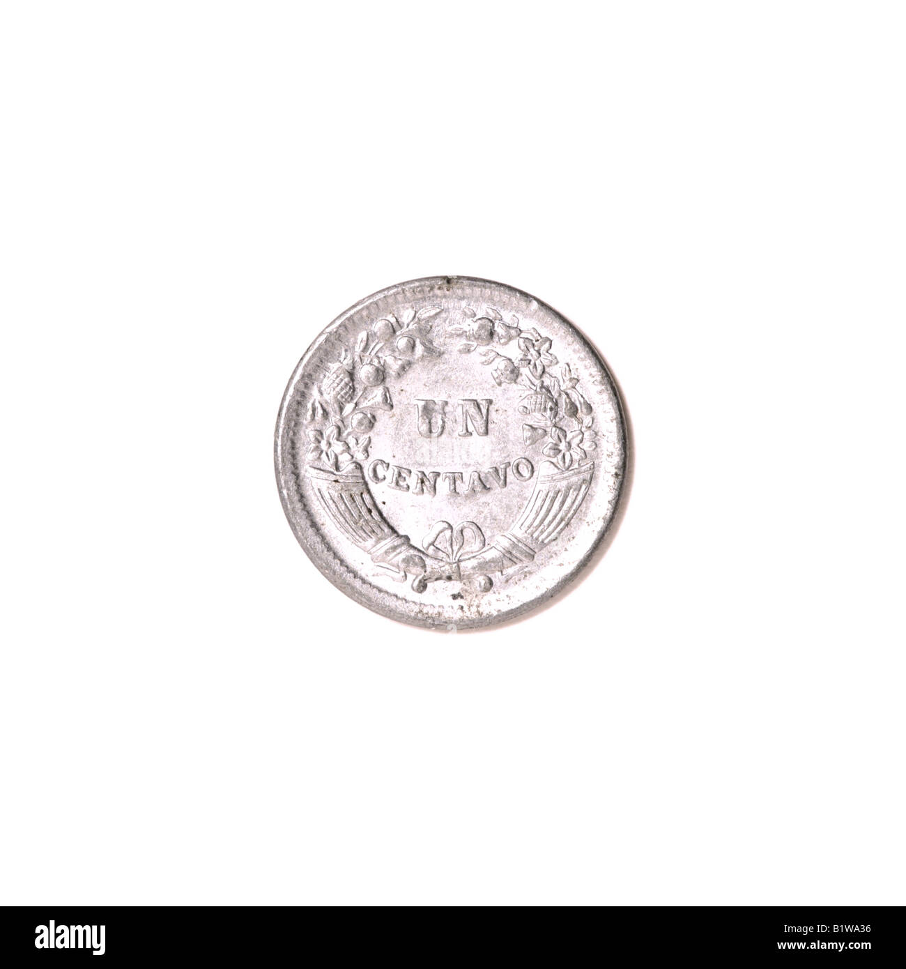 Peruvian One Centavo Coin Stock Photo - Alamy
