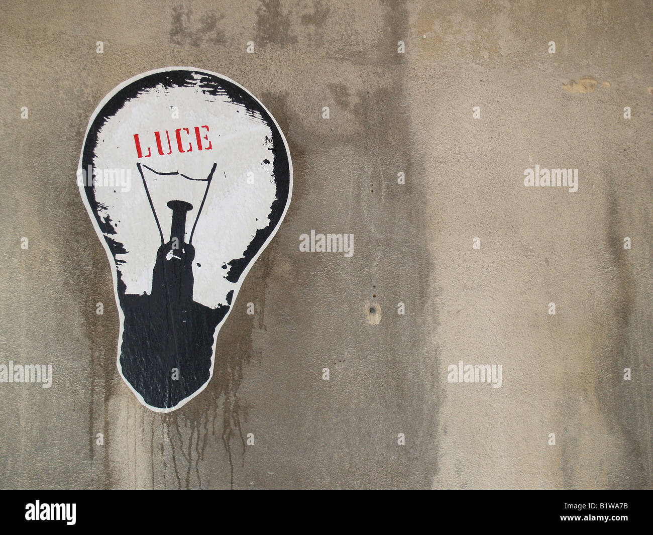 Luce street art in italy Stock Photo - Alamy