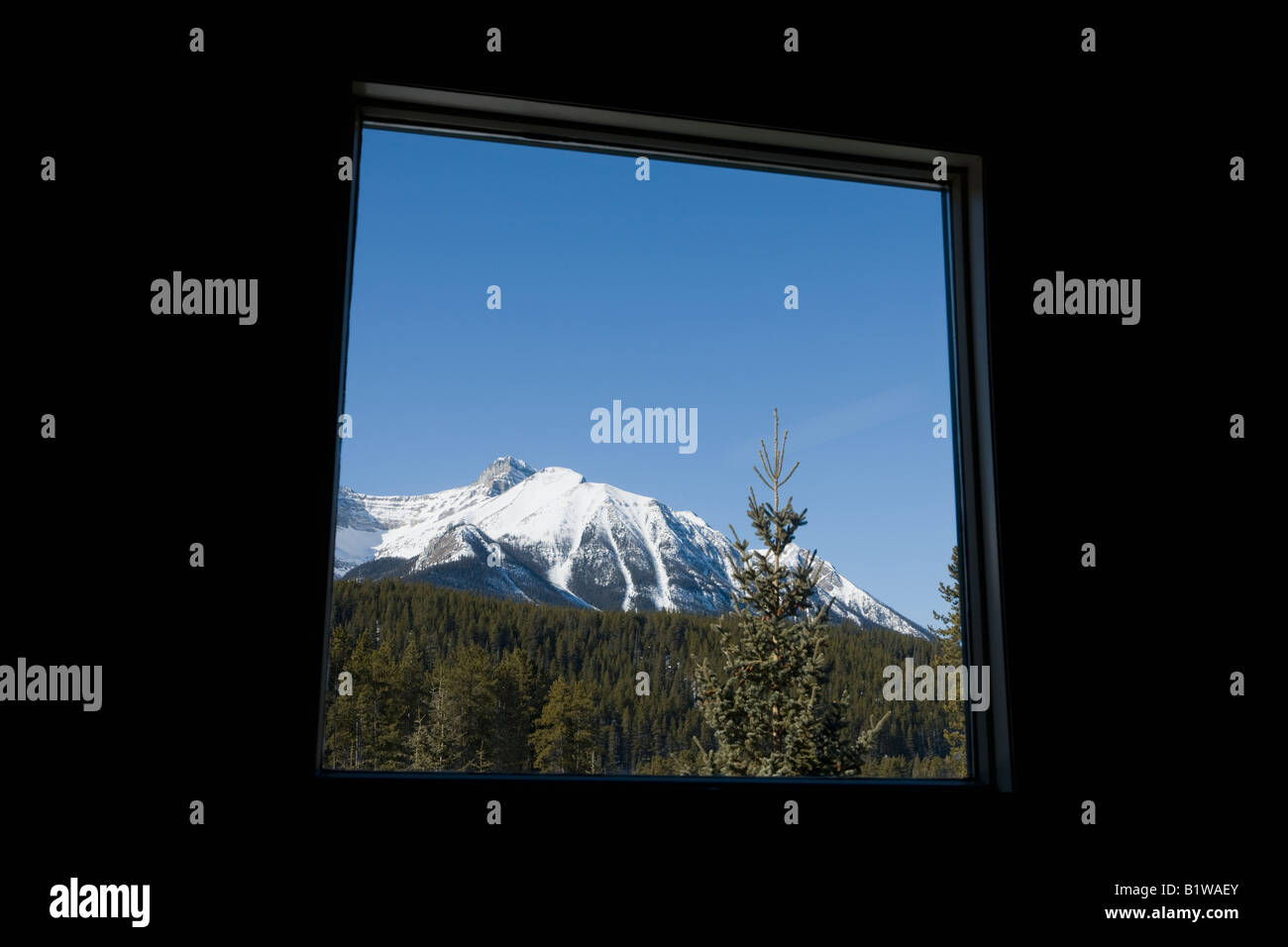 Winter snow scene through window hi-res stock photography and images ...