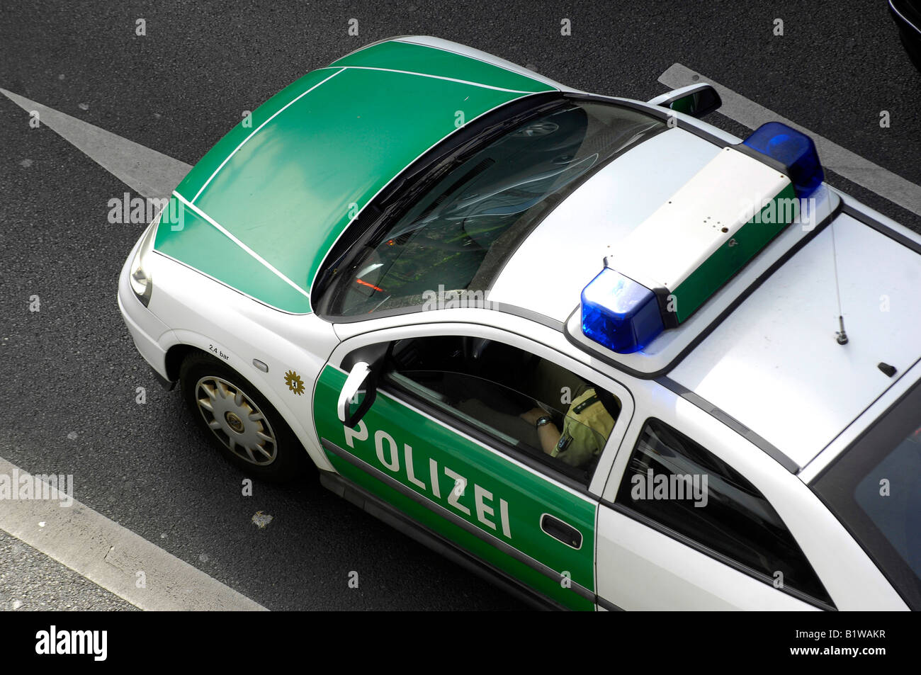 polizei aerial view german police car vehicle berlin deutschland Stock ...
