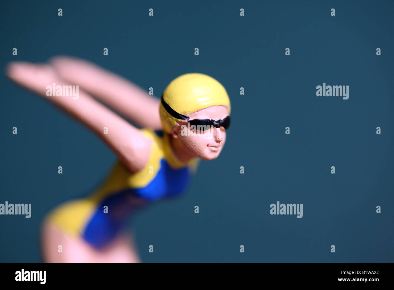Toy model swimmer Stock Photo - Alamy