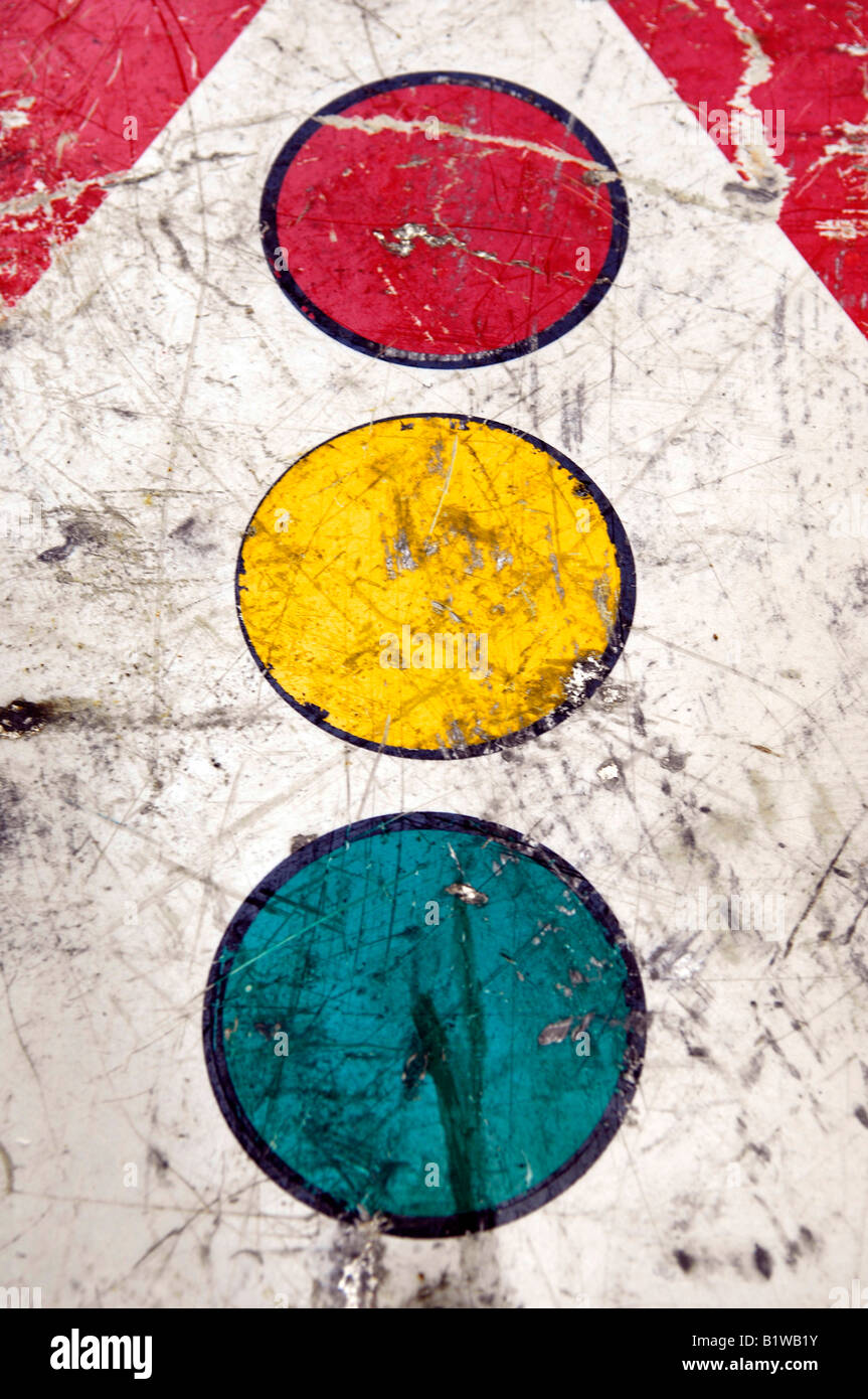 traffic light sign temporary red amber green colour gritty design ...