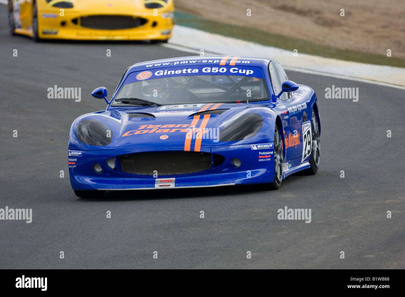 Clive Richards driving in Ginetta G50 Cup race 2008 Knockhill Fife ...