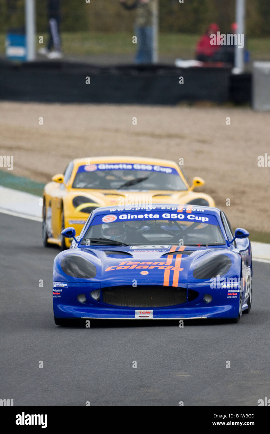 Clive Richards driving in Ginetta G50 Cup race 2008 Knockhill Fife ...