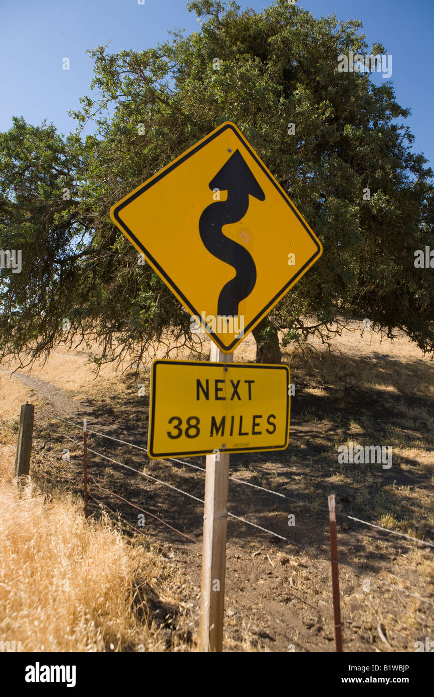 Usa road signs miles hi-res stock photography and images - Alamy