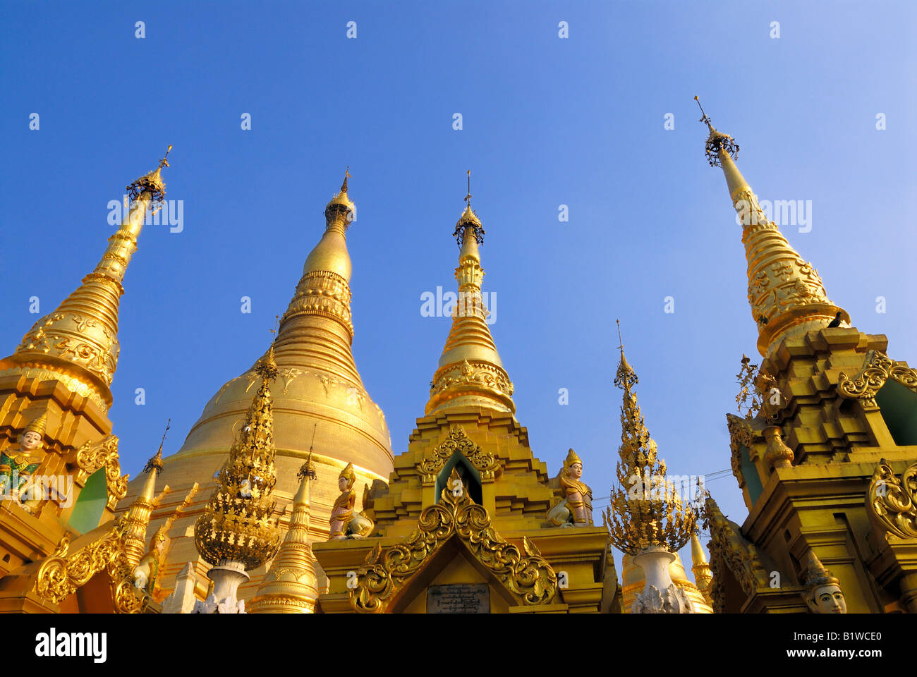 ASIA MYANMAR BURMA BIRMA YANGON YANGOON SHWEDAGON PAGODA one of the ...