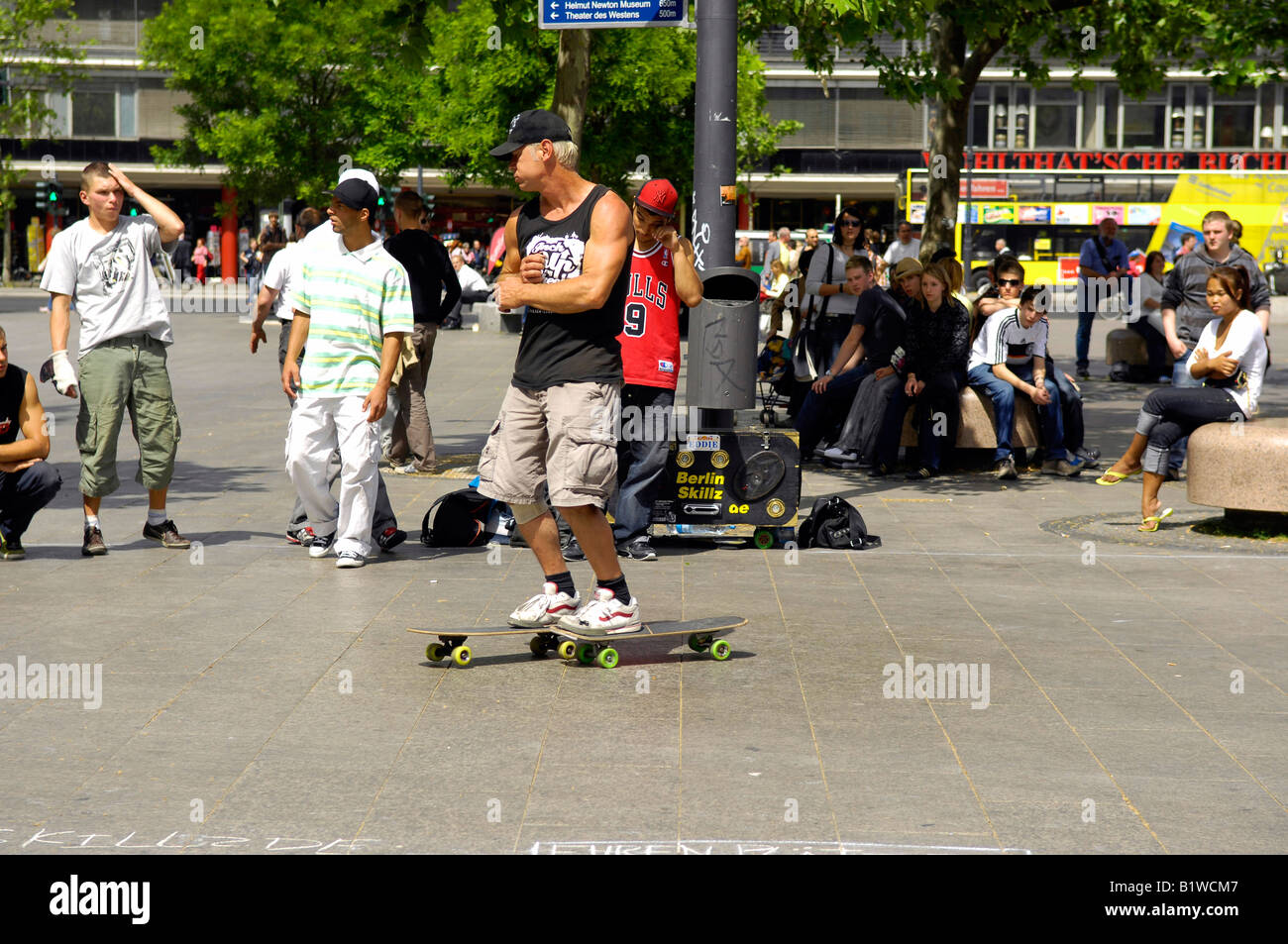 skateboard break dancers breitscheidplatz berlin germany deutschland ...