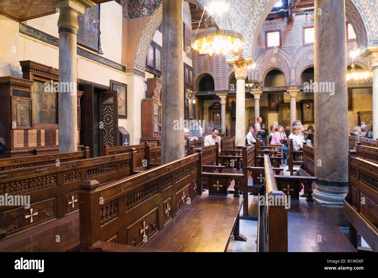 Cairo, Egypt. Hanging Church or Kineeset al Muallaqa in Coptic Cairo ...
