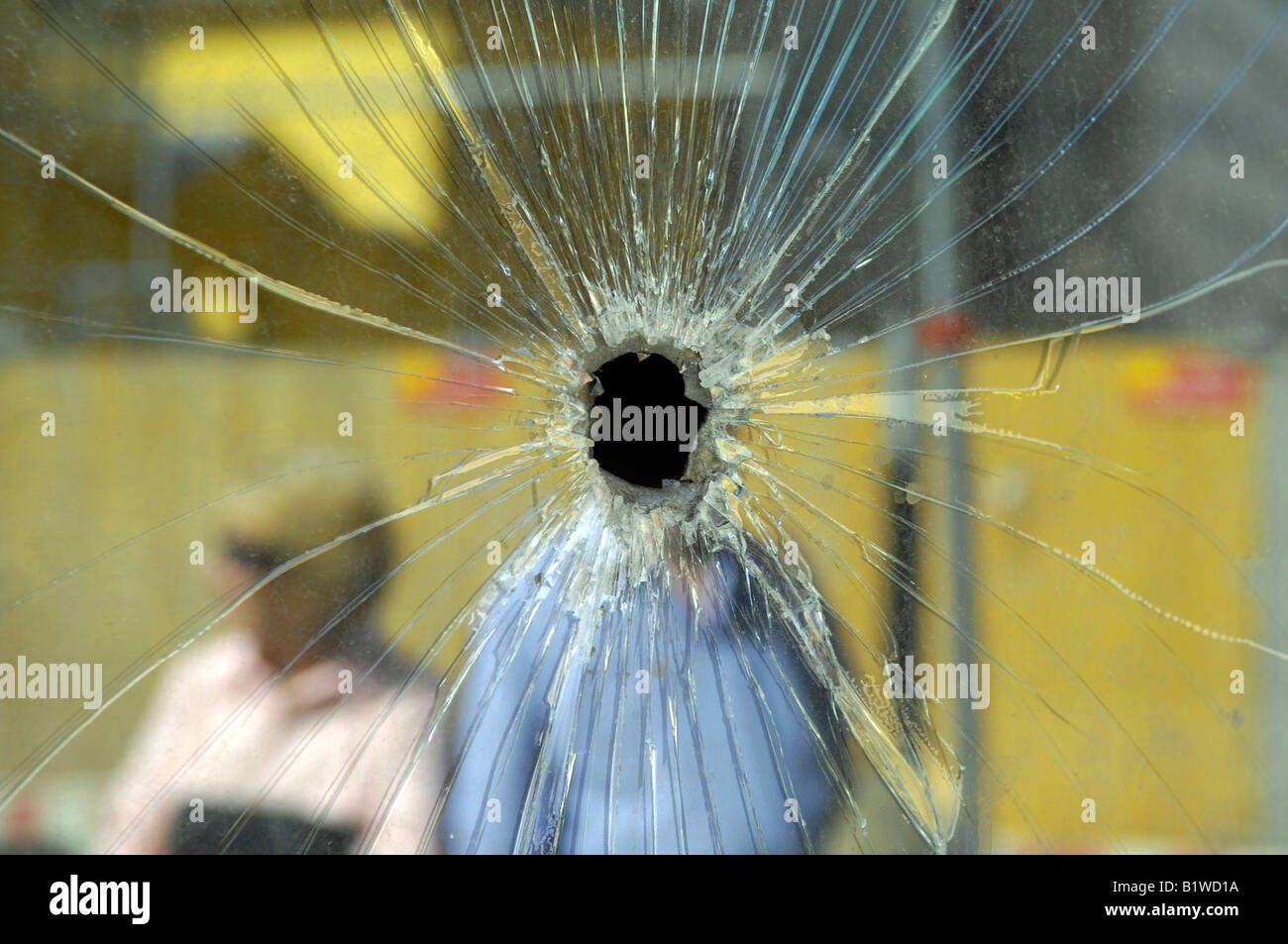 couple in glass window smashed exploding head stress design graphic ...