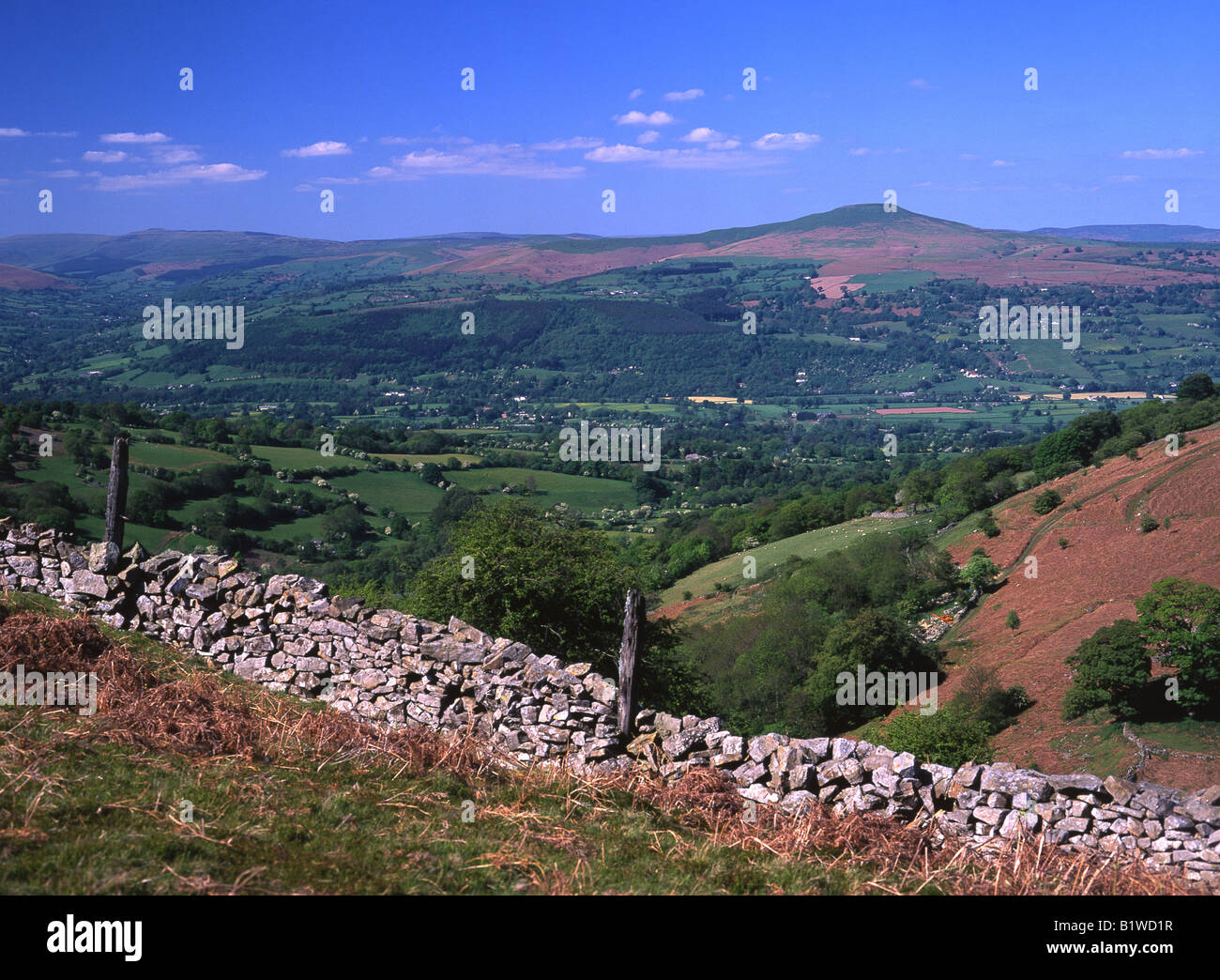 Sugar Loaf and Usk Valley from Blorenge Brecon Beacons National Park ...