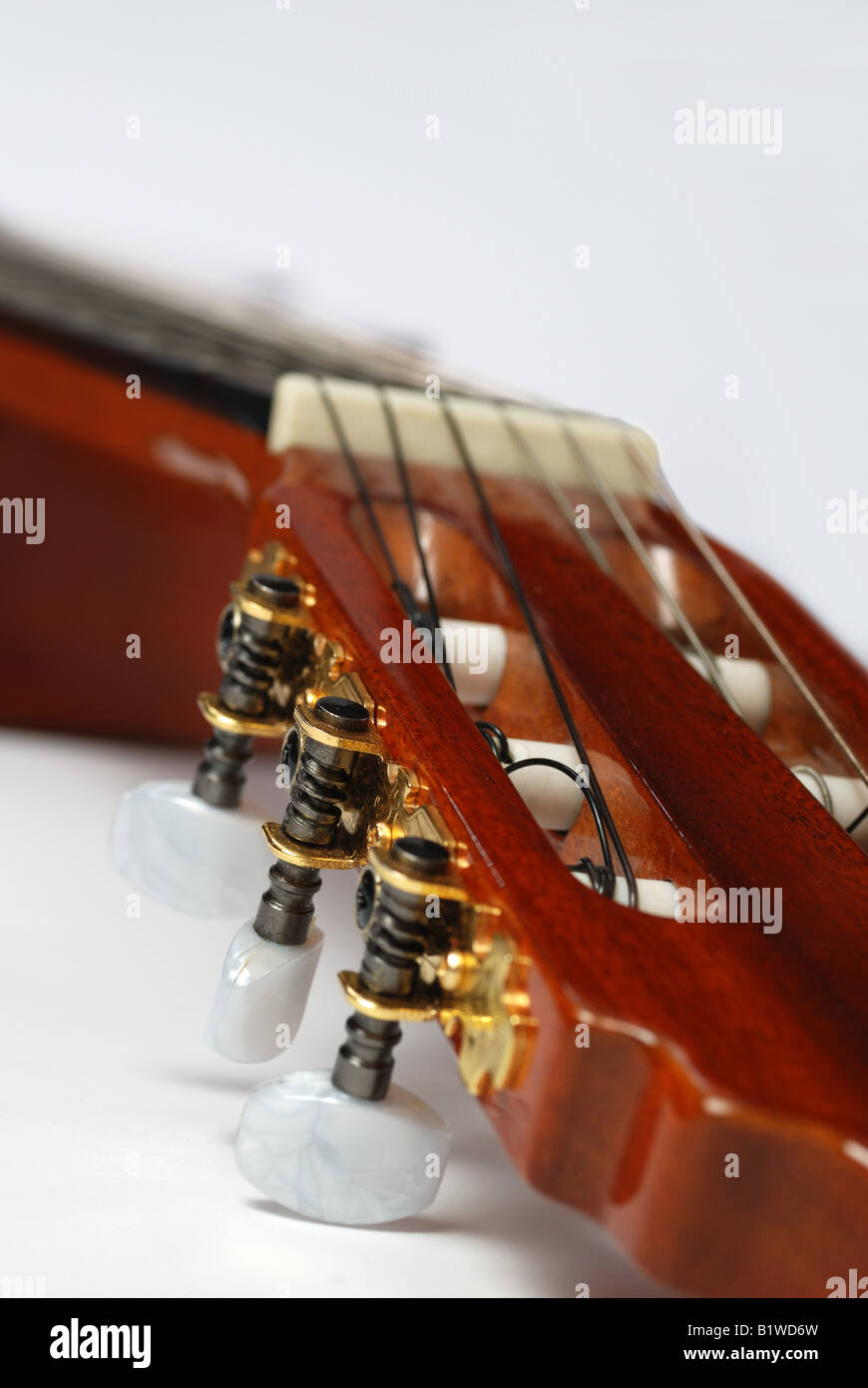 Acoustic six string guitar Covered by a brown varnish Stock Photo - Alamy