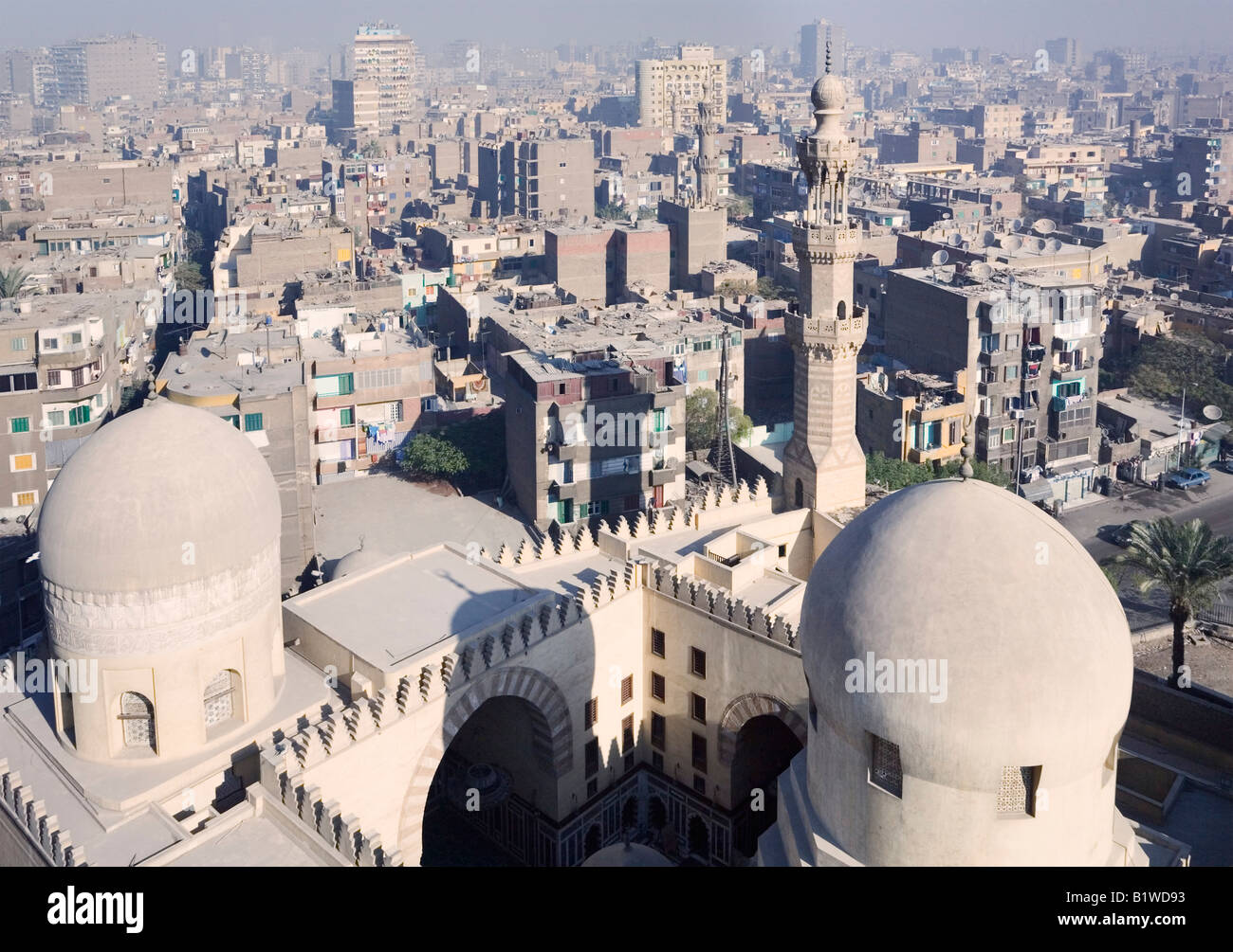 Cairo, Egypt. View over Mosque of Ibn Tulun, Islamic Cairo Stock Photo ...