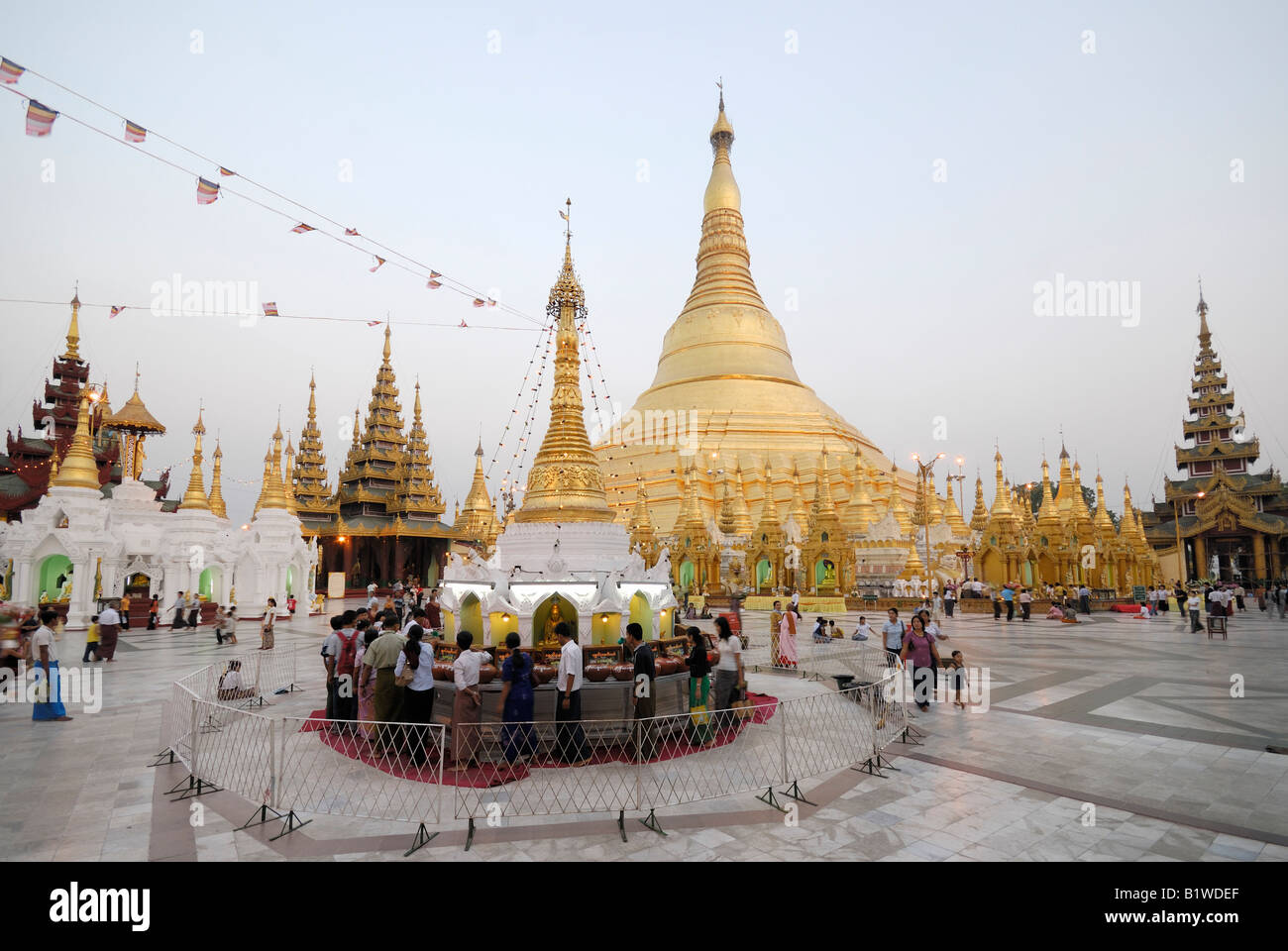 ASIA MYANMAR BURMA BIRMA YANGON YANGOON SHWEDAGON PAGODA one of the ...
