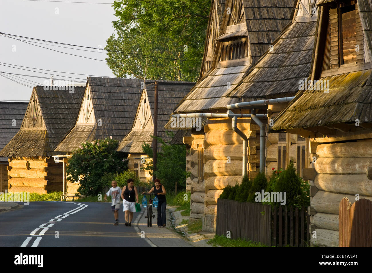 Traditional wooden architecture Chocholow Tatra Mountains Podhale ...