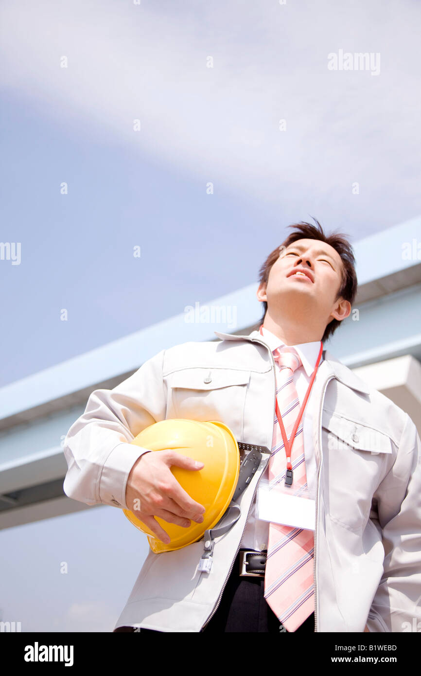 Portrait of Japanese worker Stock Photo - Alamy