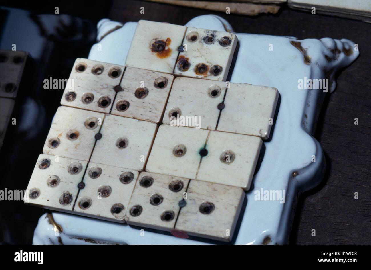 FRANCE Ile de France Coupvray The domino set owned by Louis Braille in ...