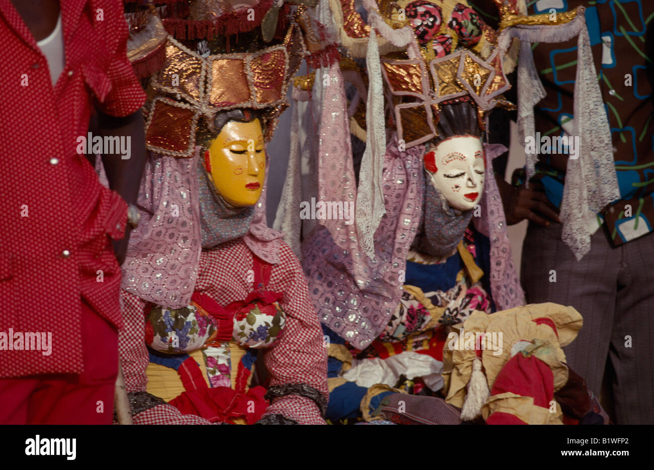 SIERRA LEONE West Africa Masked Kaka Devil secret society initiate ...