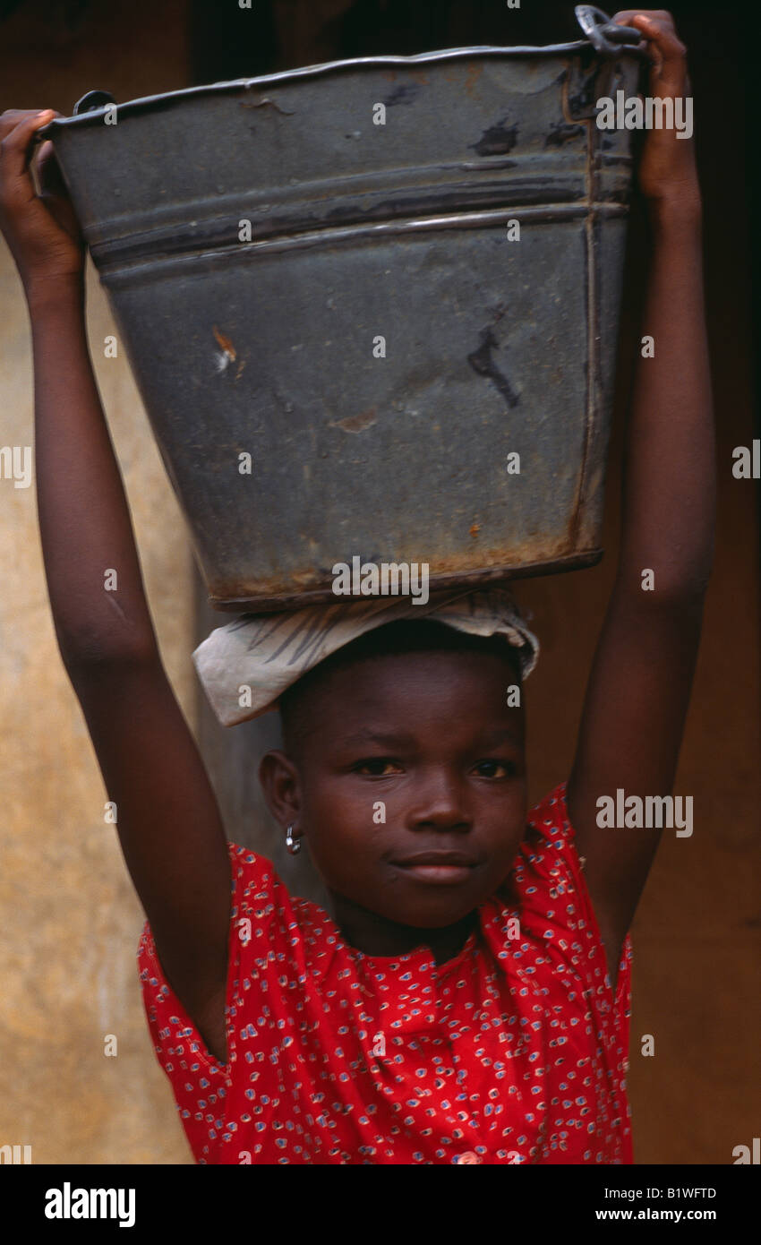 Balancing bucket on head hi-res stock photography and images - Alamy