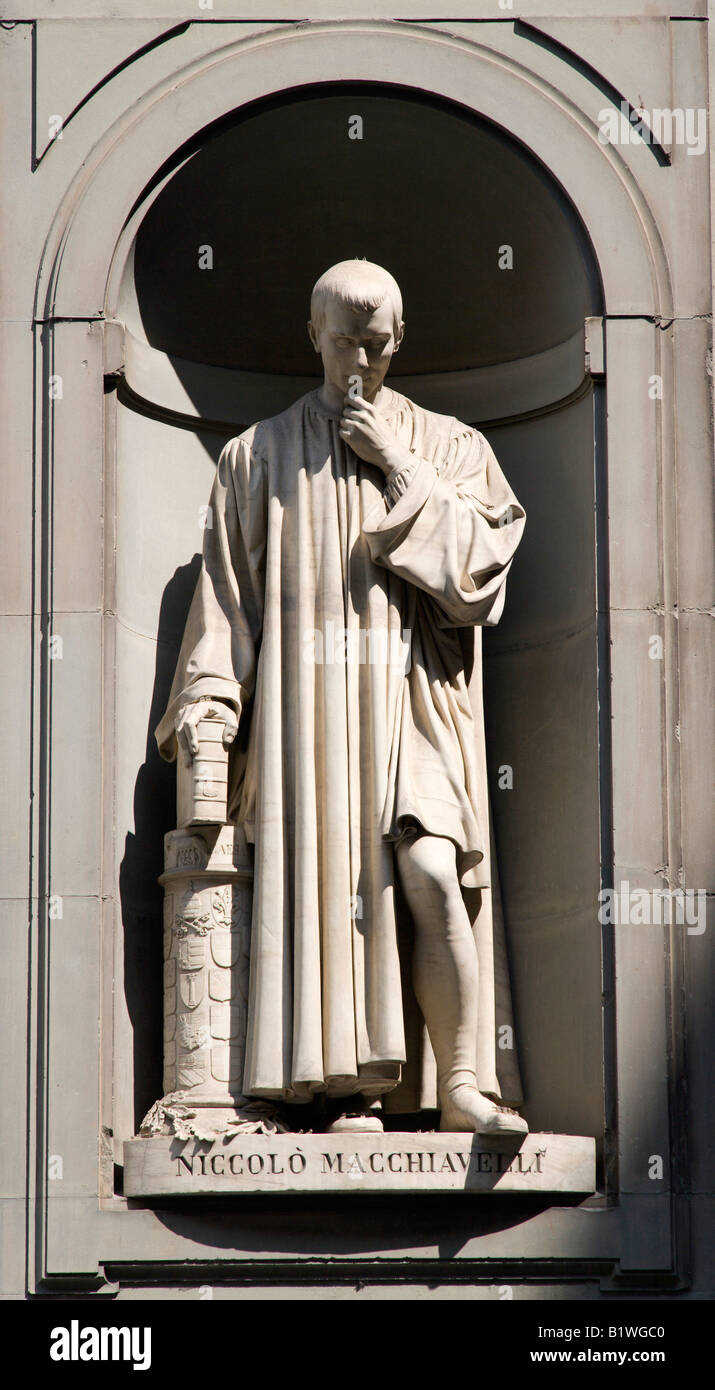 ITALY Tuscany Florence Statue of the politician and writer Niccolo ...