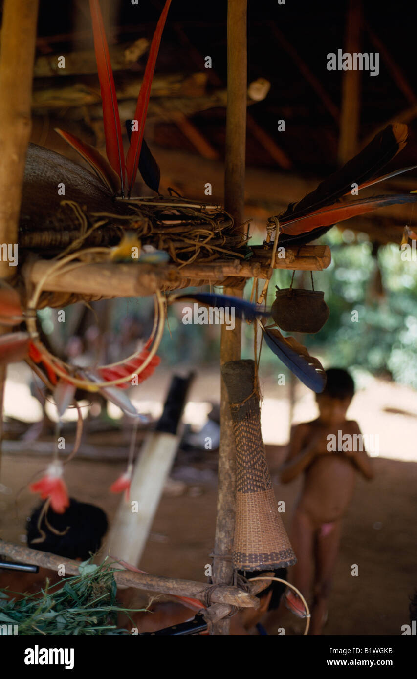 Amazon tribe blow hi-res stock photography and images - Alamy