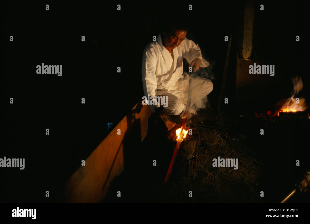JAPAN Samurai Swordsmith Stock Photo - Alamy