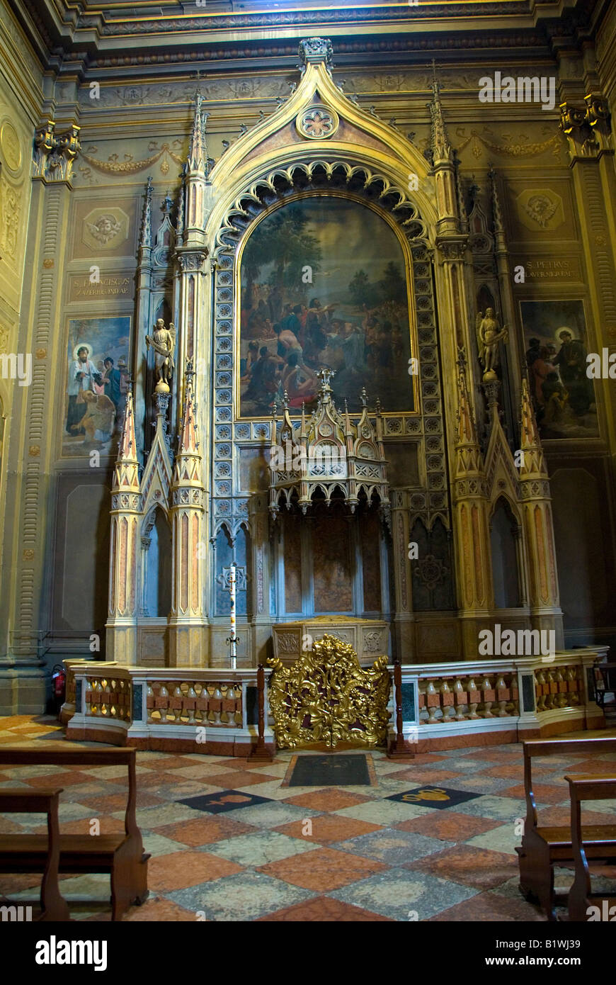An altar in the Cathedral in Ferrara Italy Stock Photo - Alamy