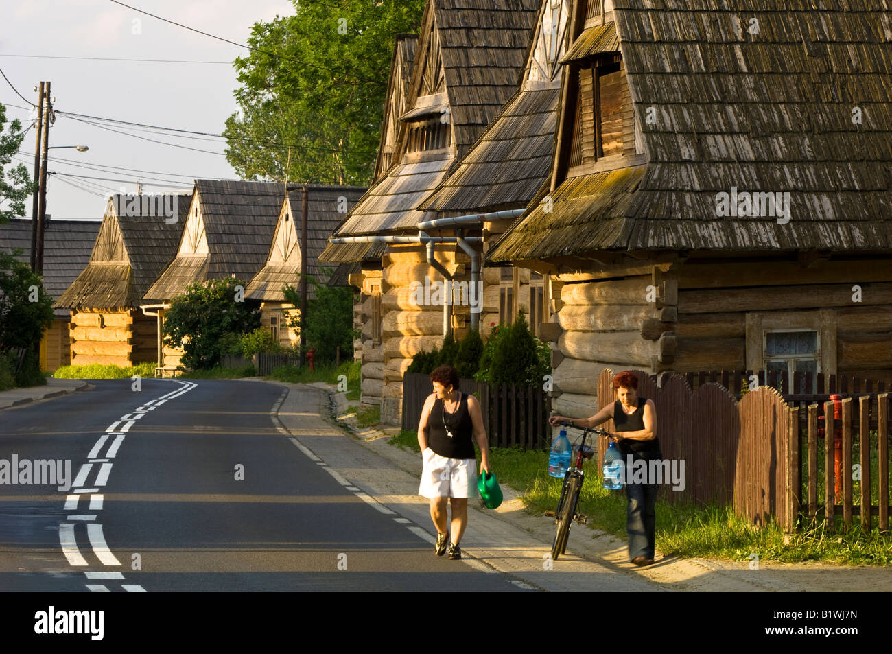 Traditional wooden architecture Chocholow Tatra Mountains Podhale ...