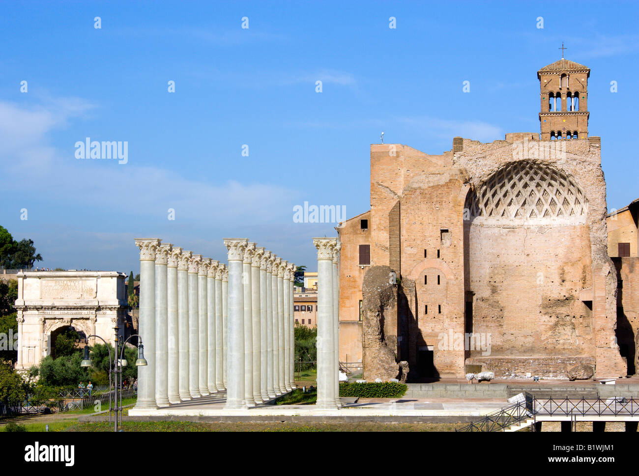 ITALY Lazio Rome Temple of Venus and Roma in the Forum with fiberglass ...